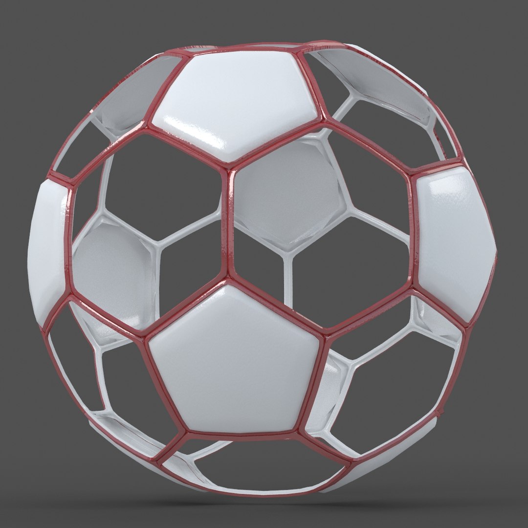 3d Model Of Soccer Ball White