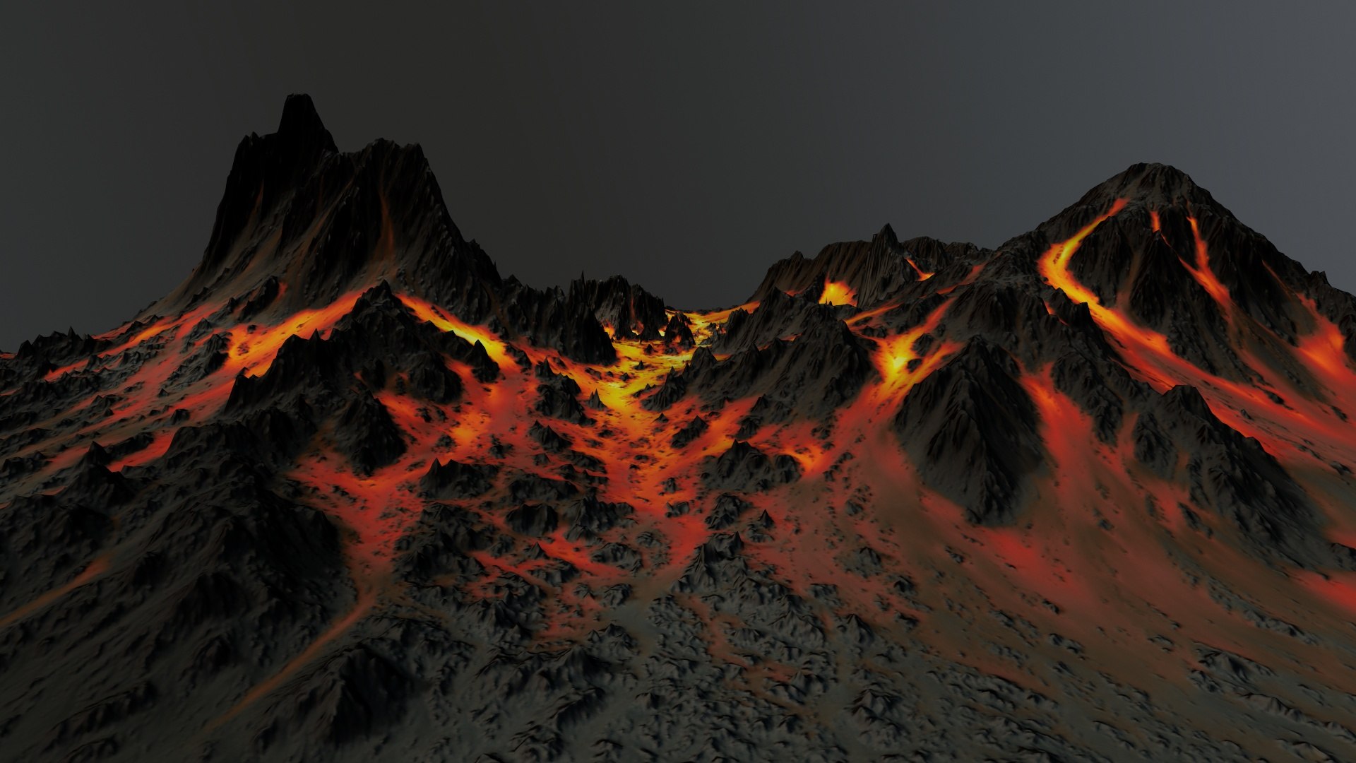 Volcano Terrain 3D model - TurboSquid 1802532