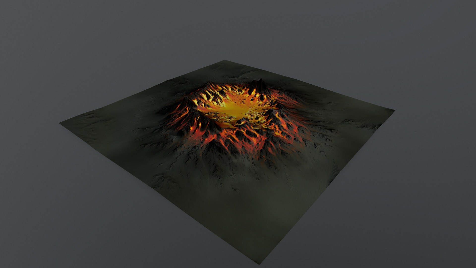Volcano Terrain 3D Model - TurboSquid 1802532