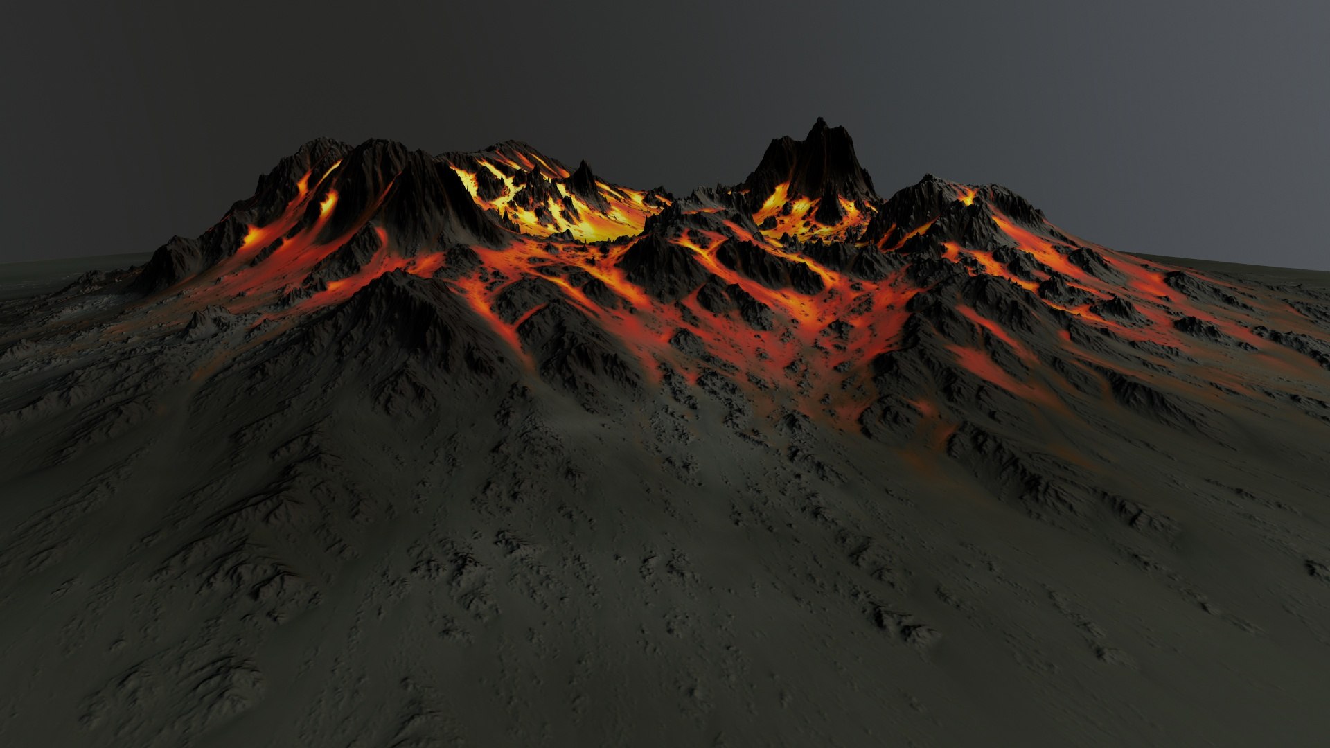 Volcano Terrain 3D Model - TurboSquid 1802532