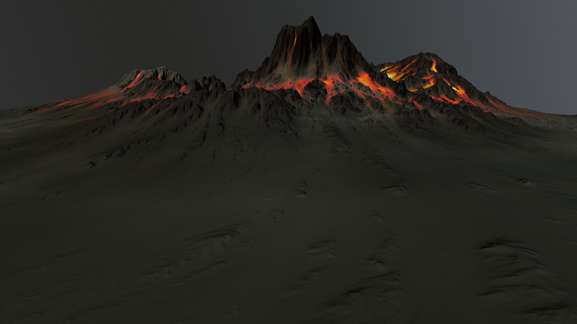 Volcano Terrain 3D Model - TurboSquid 1802532