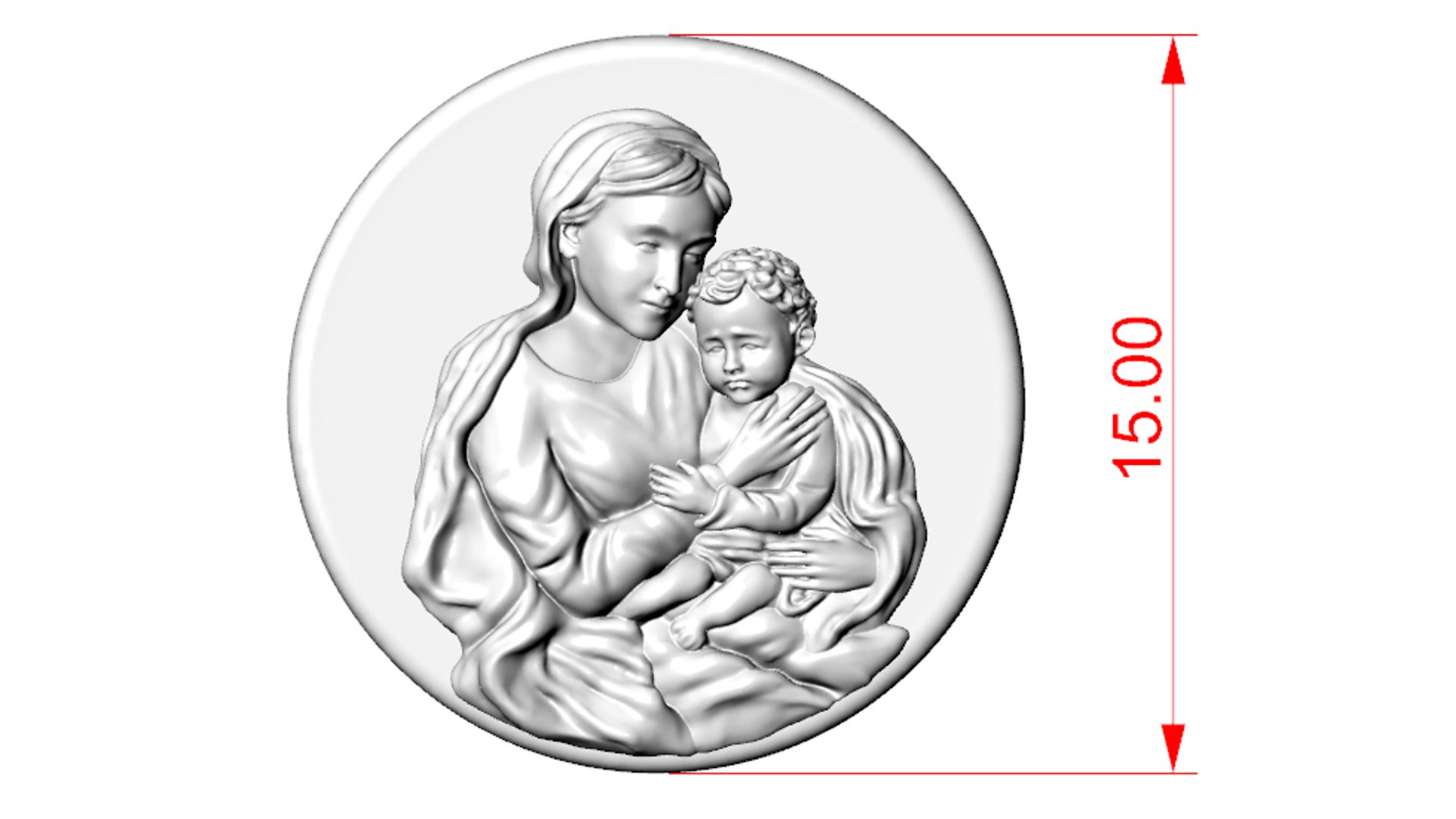 3D Model Virgin Mary Child - TurboSquid 1531879