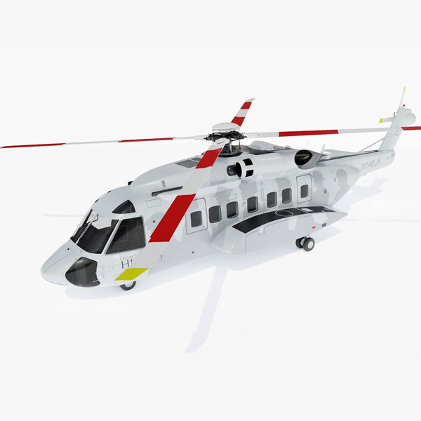 s-92 bristow sikorsky helicopter 3d model