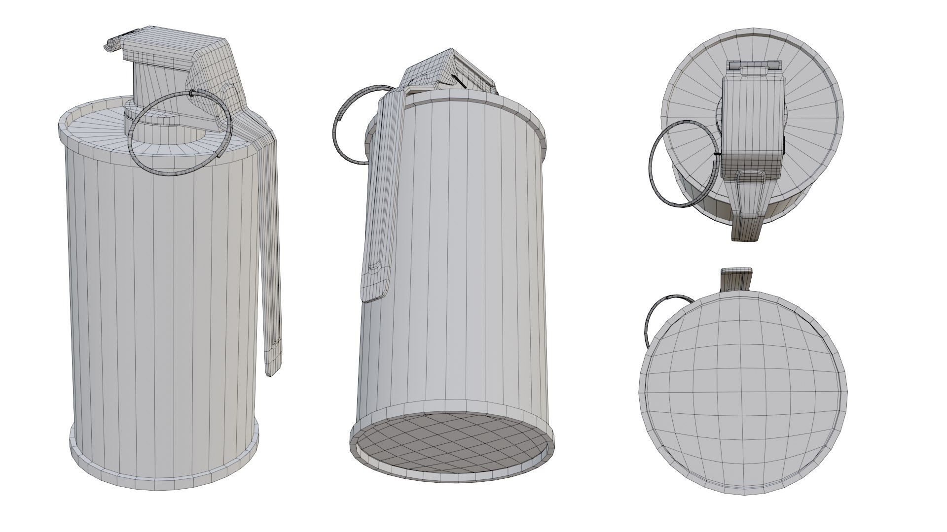 M14 And M8 Hand Grenades 3D Model - TurboSquid 2245420