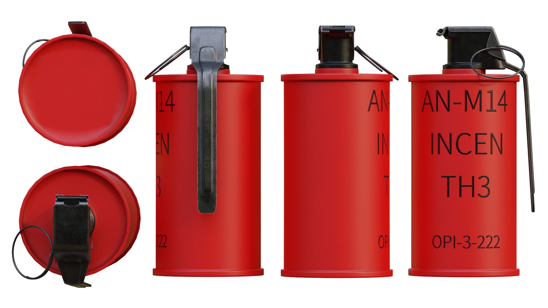 M14 And M8 Hand Grenades 3D Model - TurboSquid 2245420