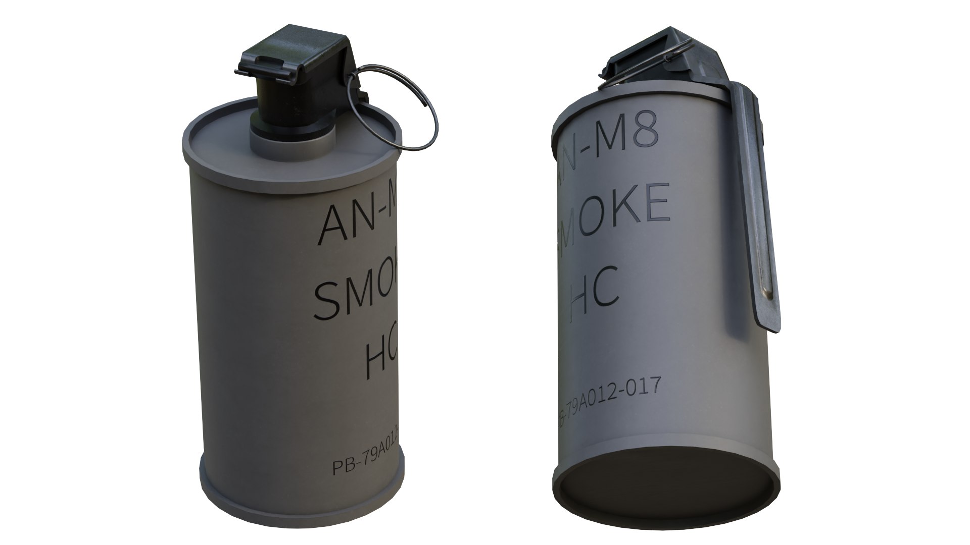 M14 And M8 Hand Grenades 3D Model - TurboSquid 2245420