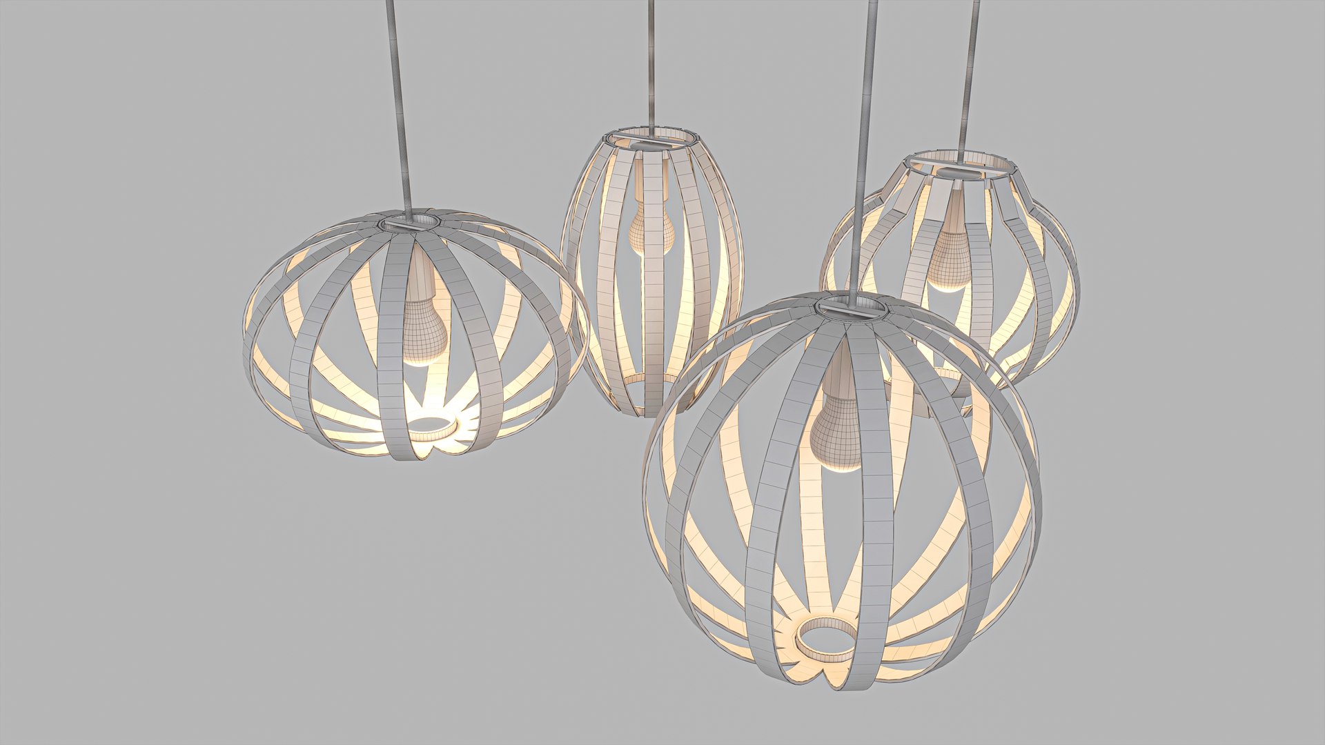 3D Wood Pendant Lamp Model - TurboSquid 2336640