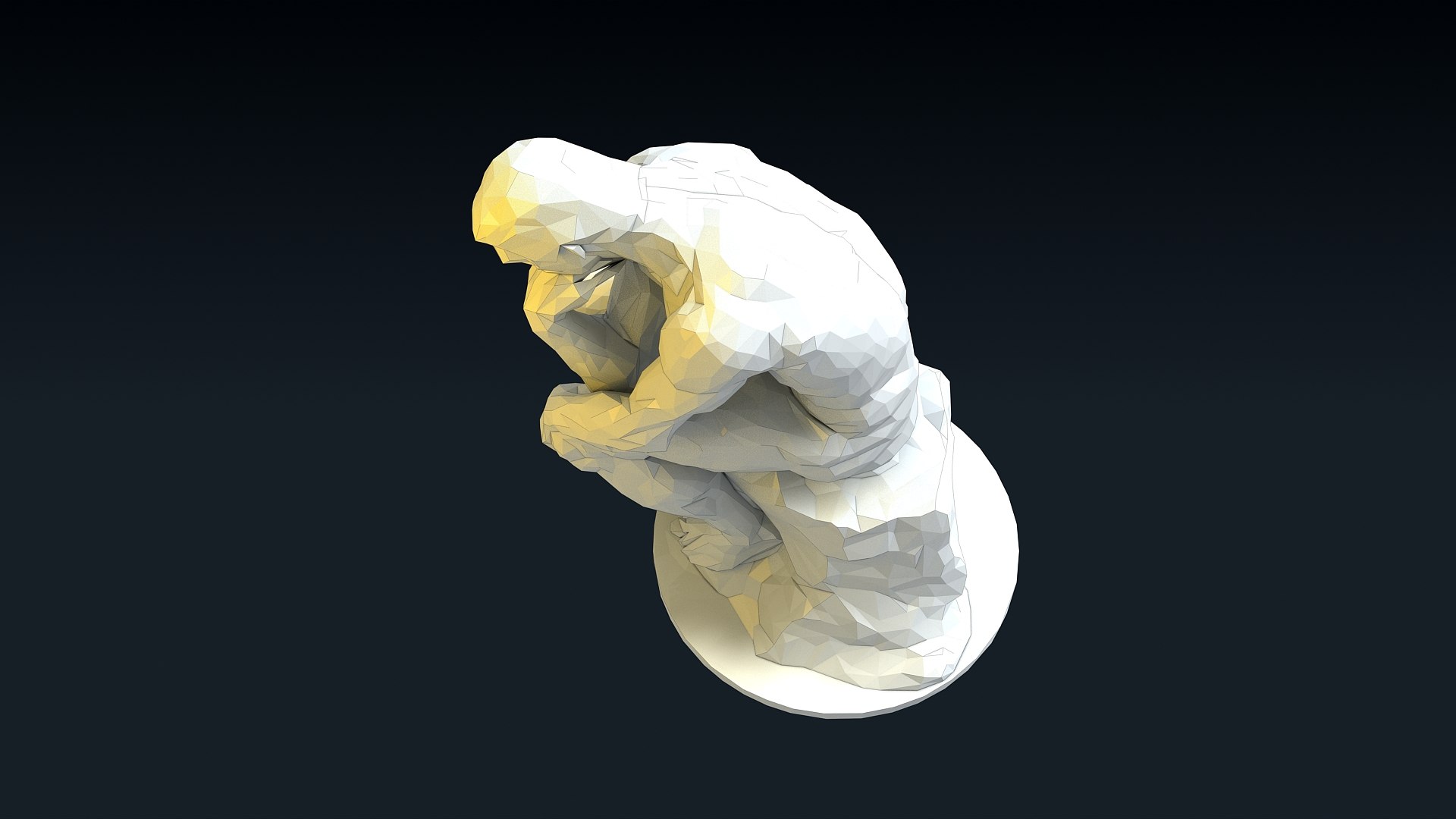 3D Thinker Statue Stylized - TurboSquid 1667836
