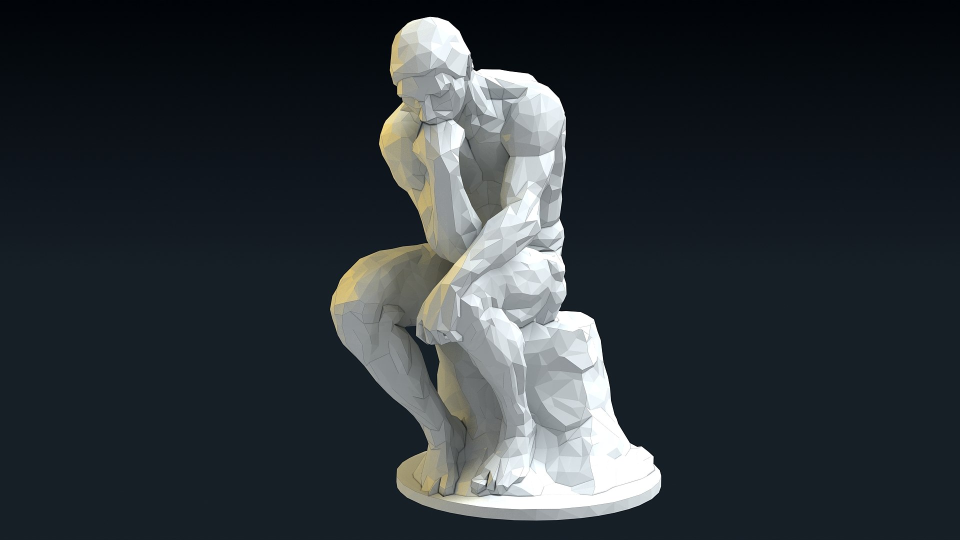 3D Thinker Statue Stylized - TurboSquid 1667836