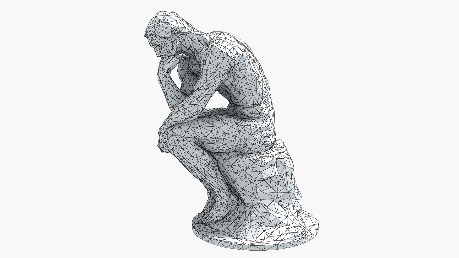 3D Thinker Statue Stylized - TurboSquid 1667836