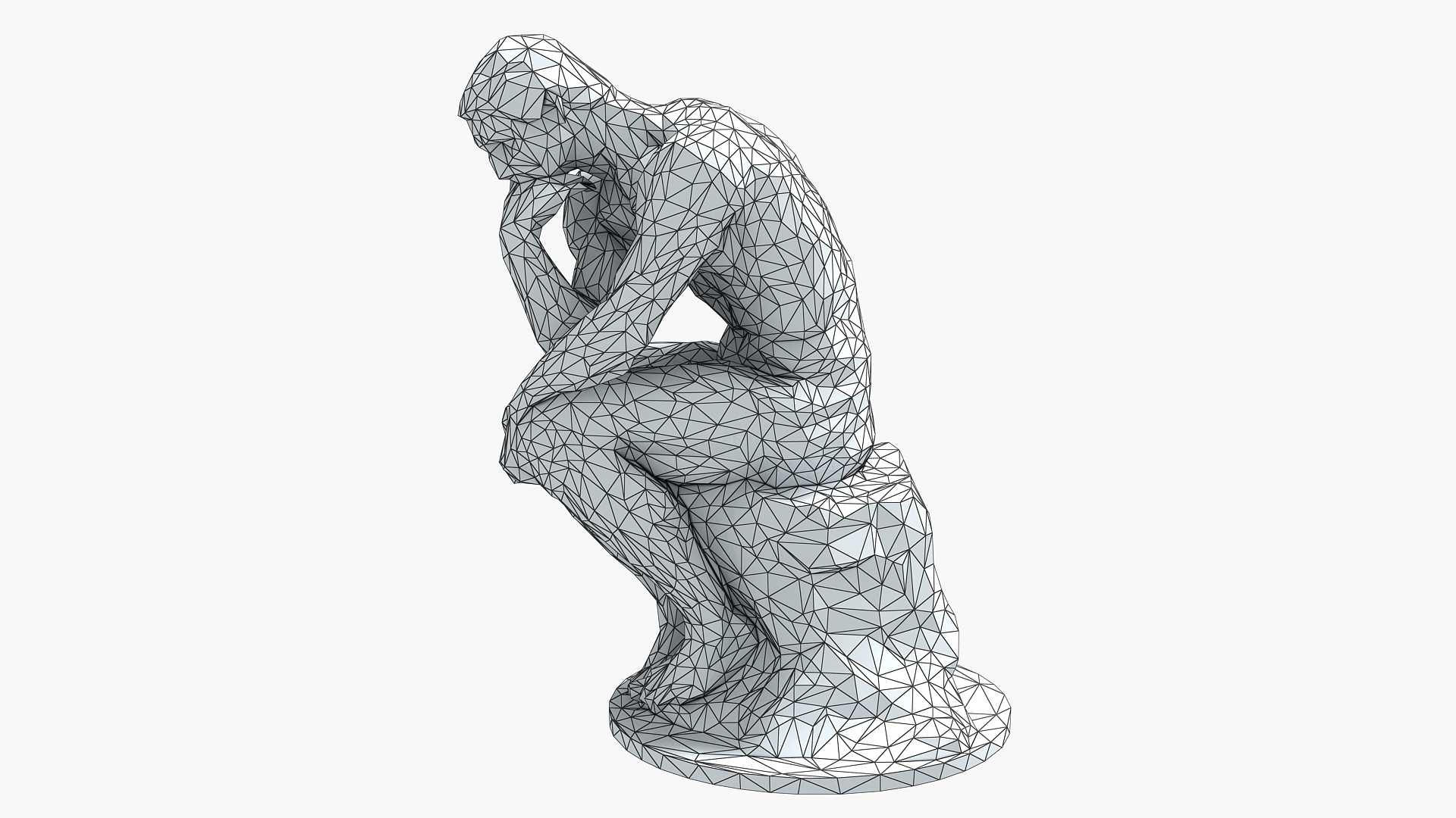3D thinker statue stylized - TurboSquid 1667836