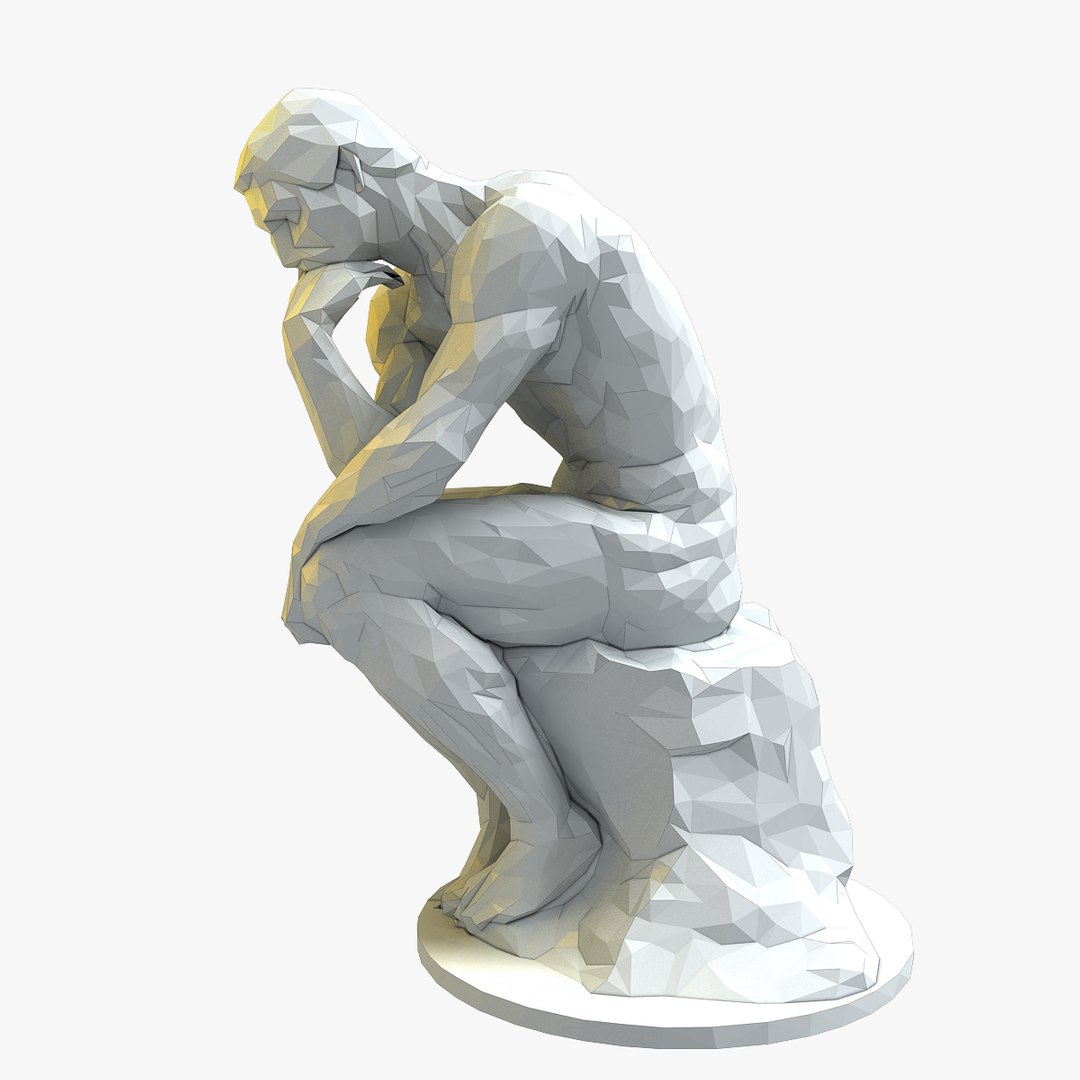 3D thinker statue stylized - TurboSquid 1667836