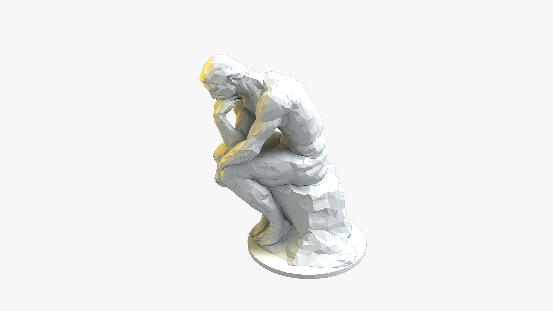 3D Thinker Statue Stylized - TurboSquid 1667836