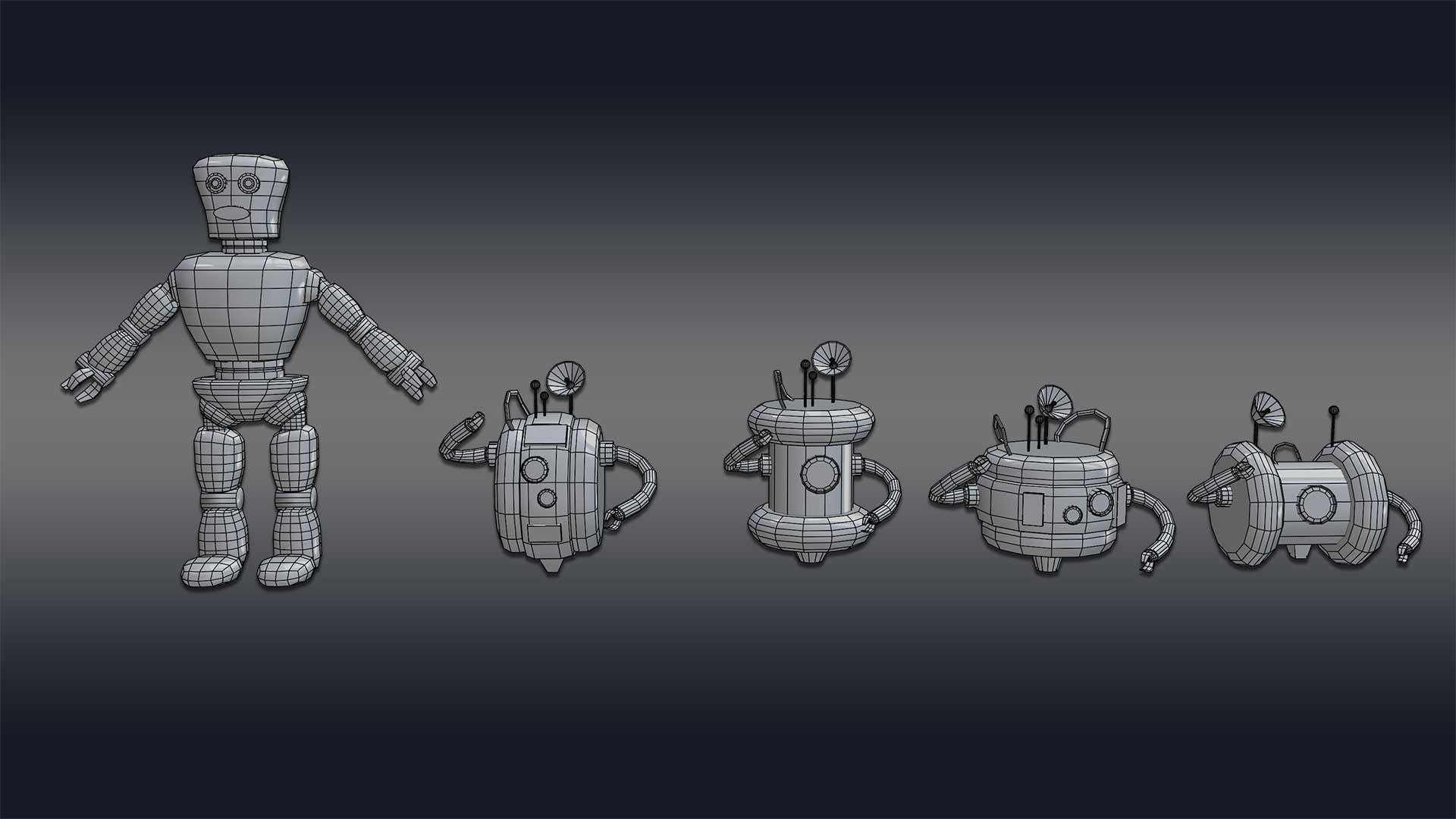 3D Robot And Robotic Buddies 3D Model Model - TurboSquid 2140022