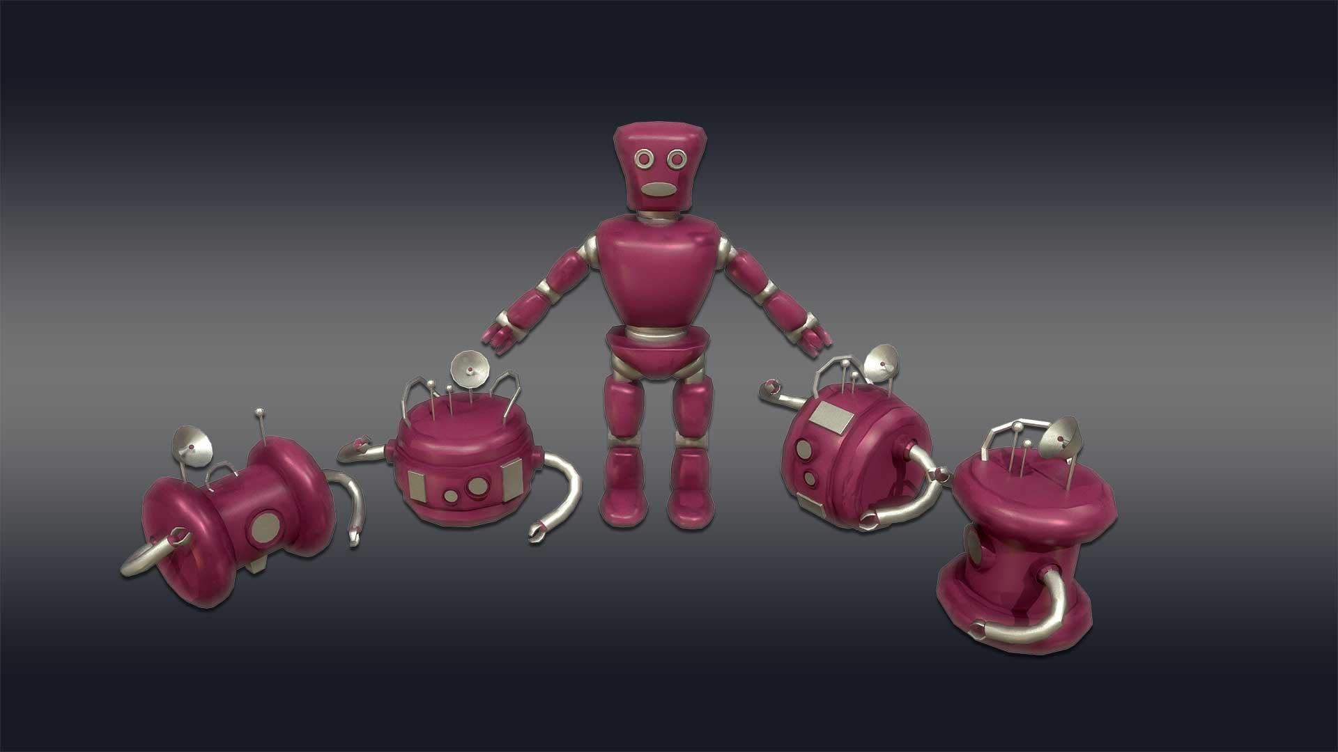 3D Robot And Robotic Buddies 3D Model Model - TurboSquid 2140022