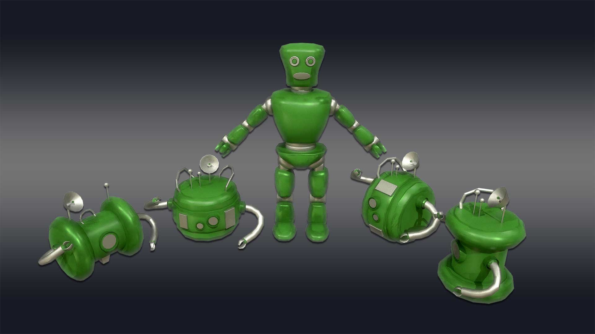 3D Robot And Robotic Buddies 3D Model Model - TurboSquid 2140022