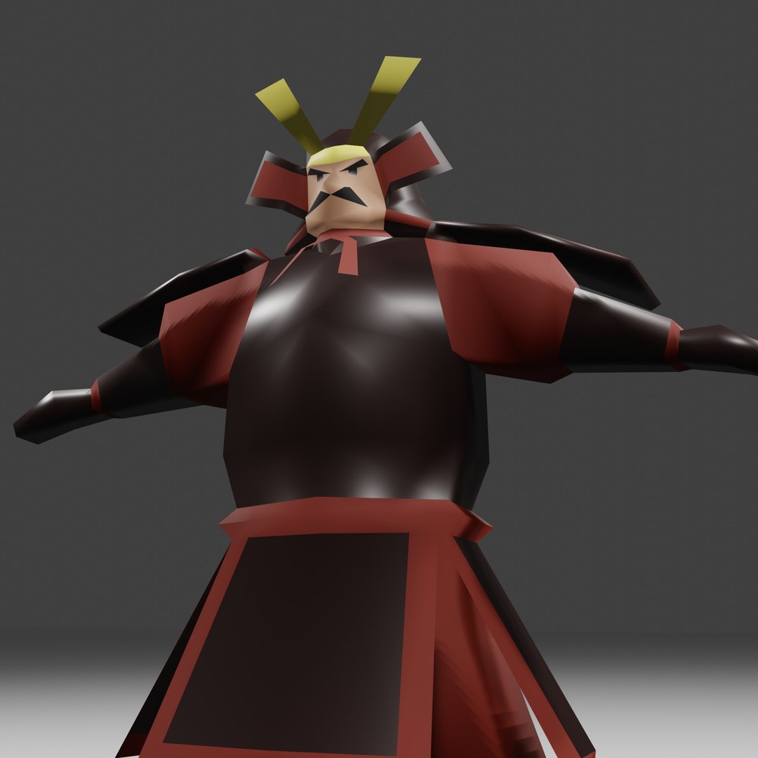 3D Lowpoly Shogun Model 01 Model - TurboSquid 1946963
