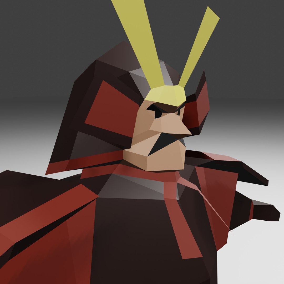 3D Lowpoly Shogun Model 01 Model - TurboSquid 1946963