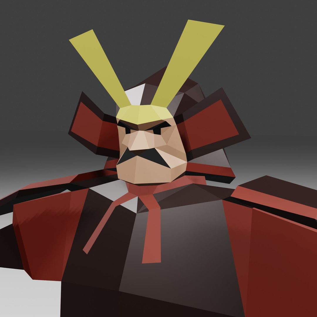 3D Lowpoly Shogun Model 01 Model - TurboSquid 1946963