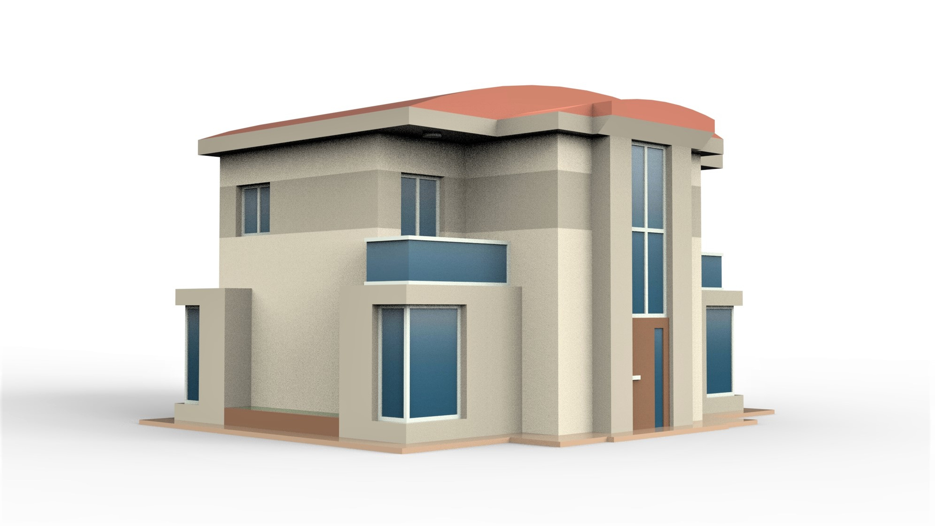Cartoon Modern House 1 model - TurboSquid 1901115