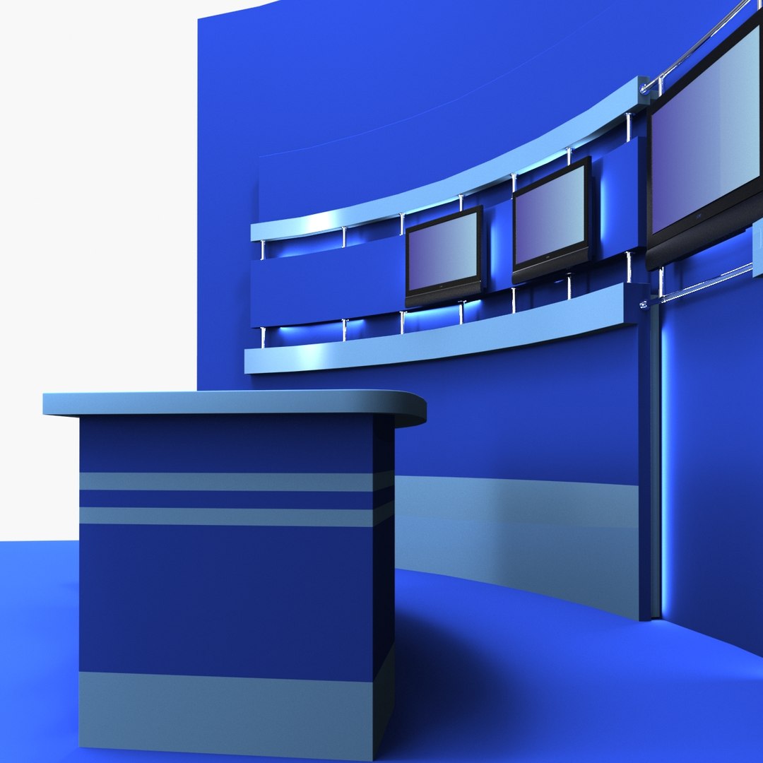 3d model tv studio 9