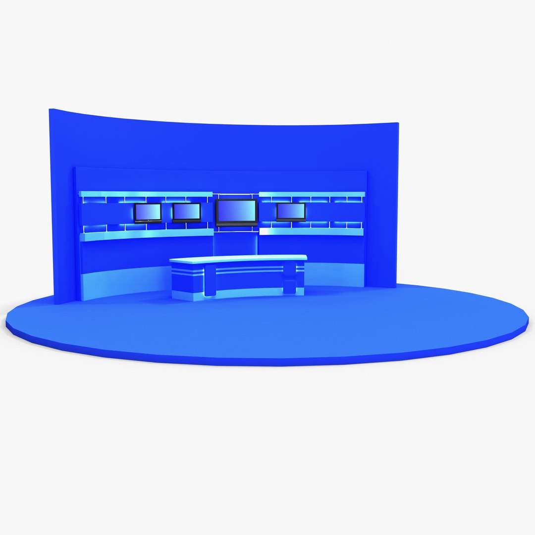3d model tv studio 9