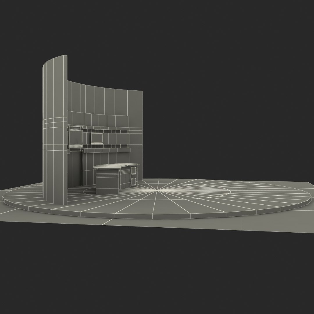 3d model tv studio 9