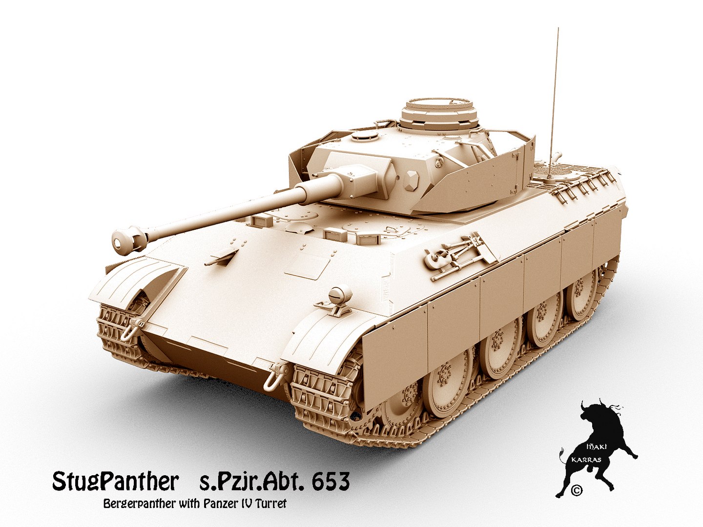 German Panther 3d Model