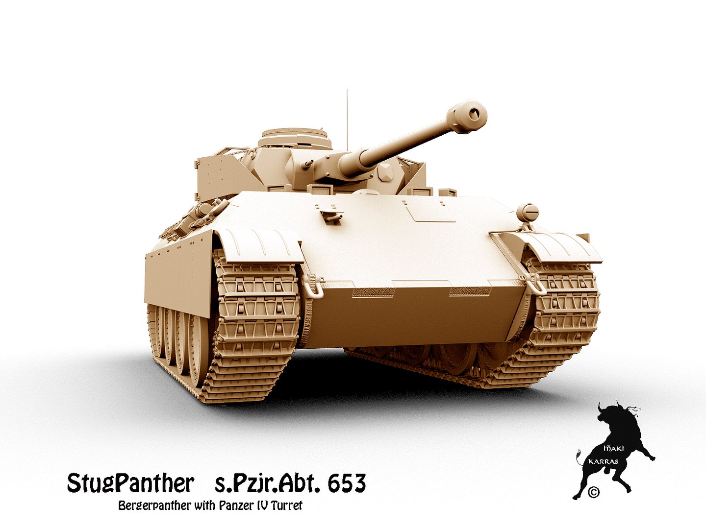 German Panther 3d Model