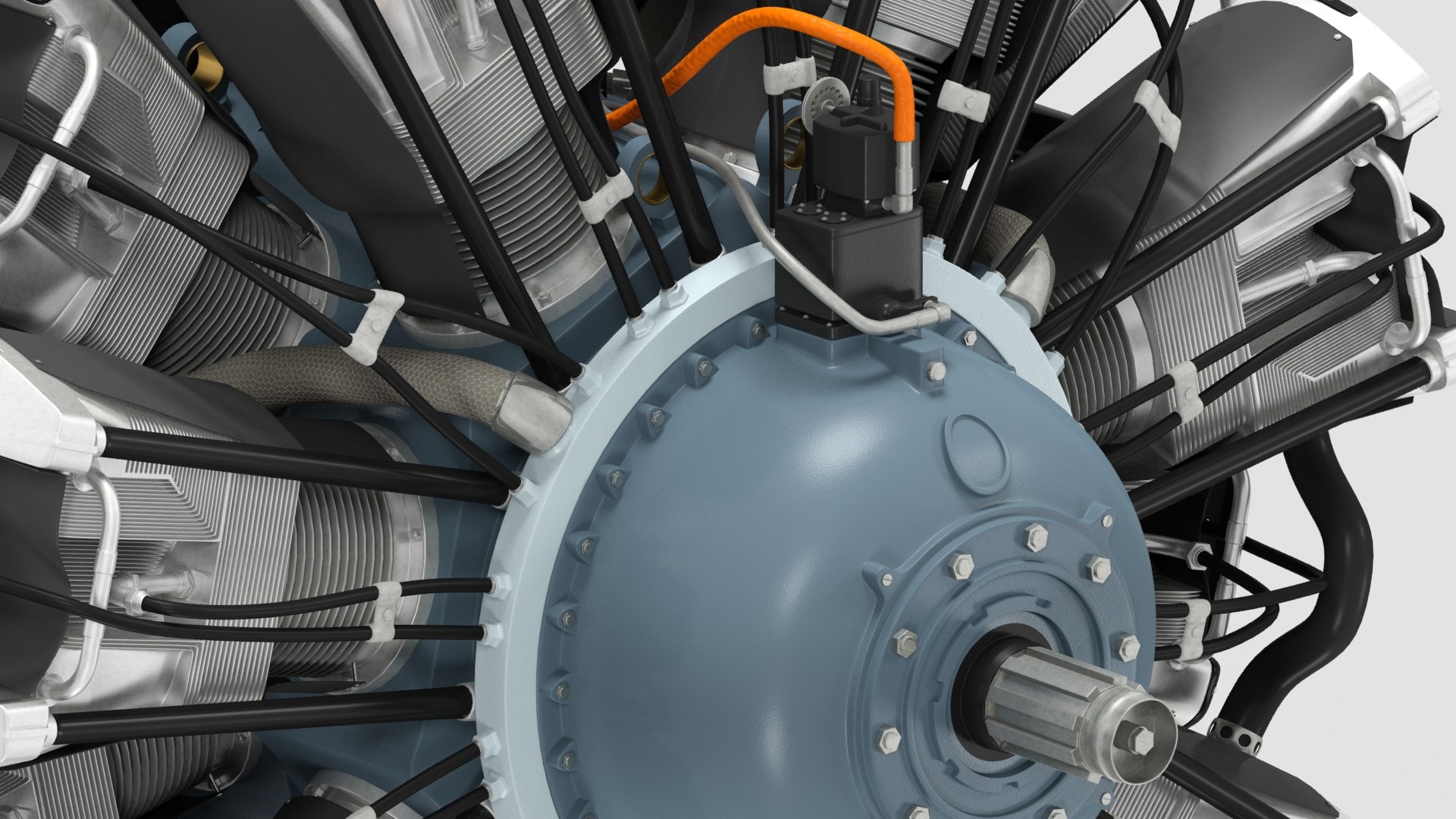 3D Radial Aircraft Engine - TurboSquid 2038055