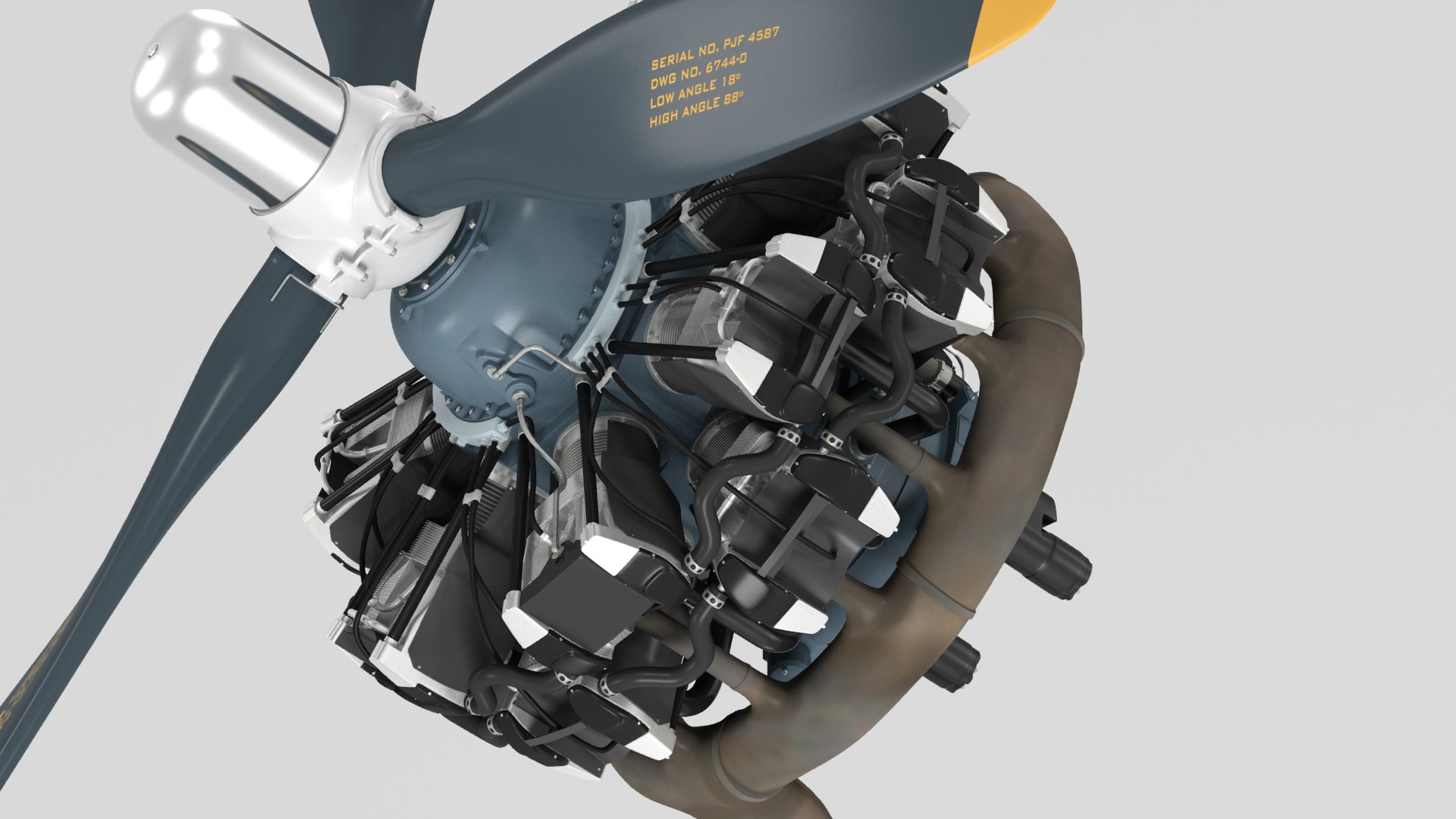 3D Radial Aircraft Engine - TurboSquid 2038055