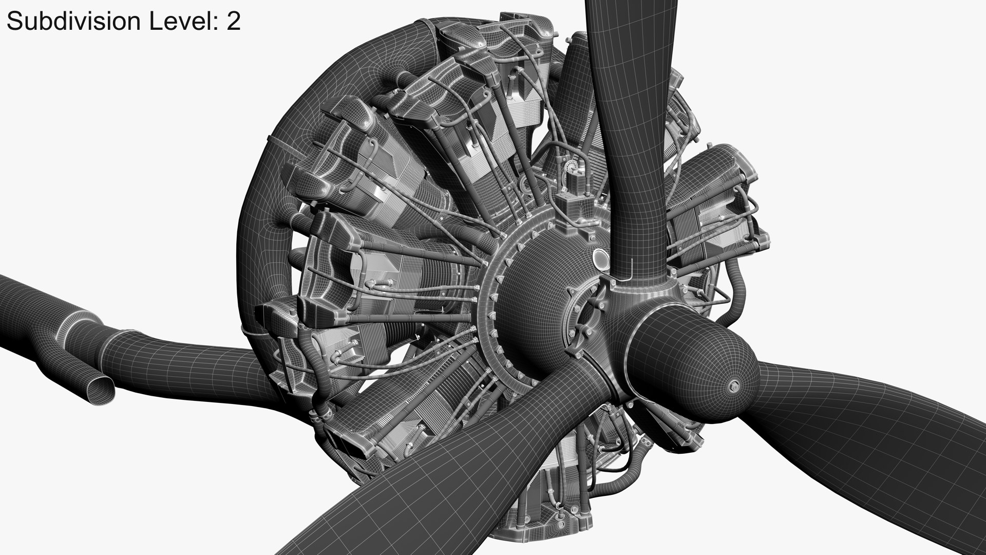 3D Radial Aircraft Engine - TurboSquid 2038055