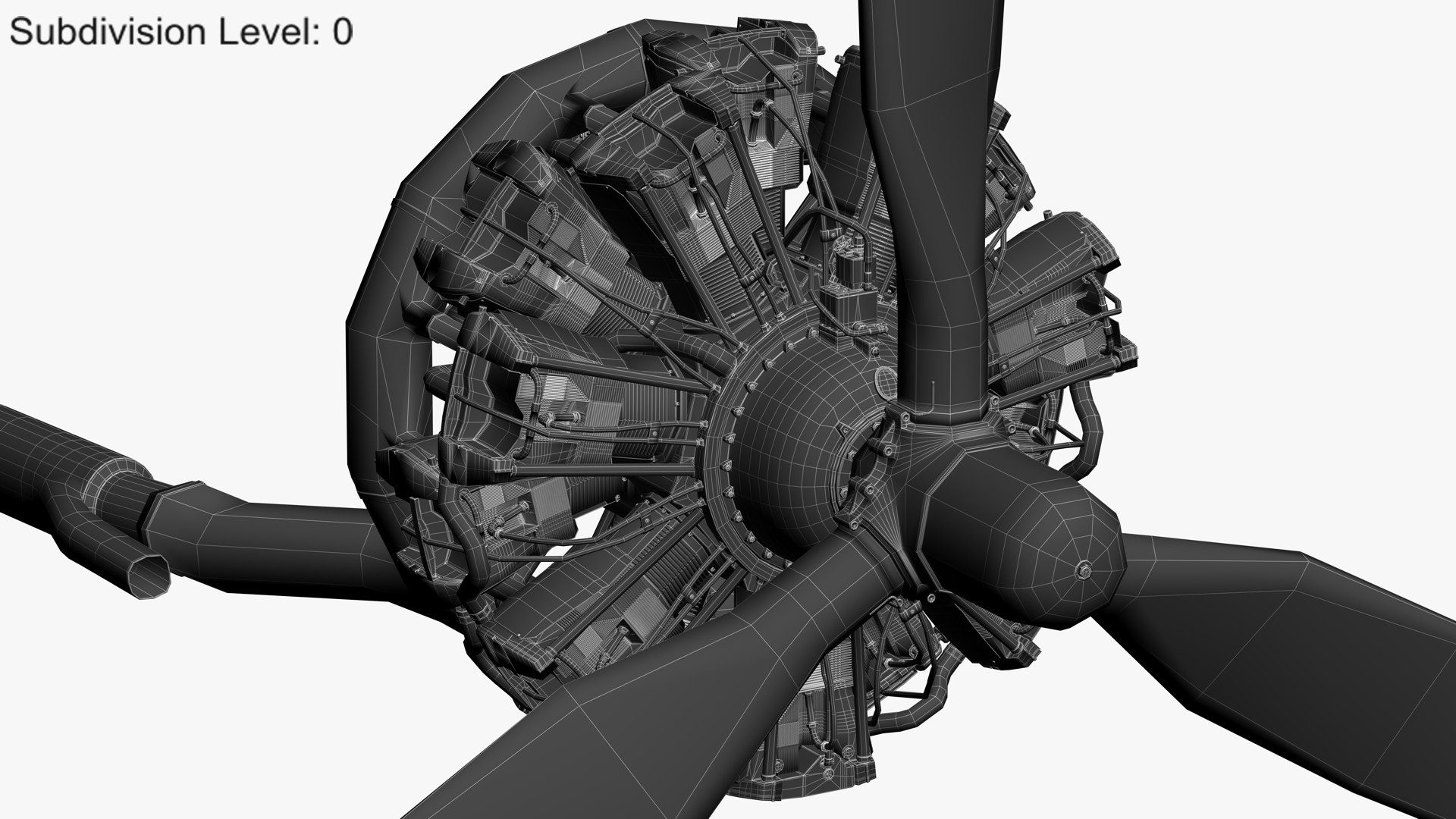 3D Radial Aircraft Engine - TurboSquid 2038055