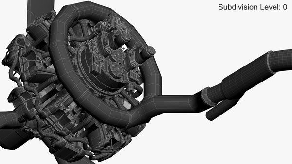 3D Radial Aircraft Engine - TurboSquid 2038055
