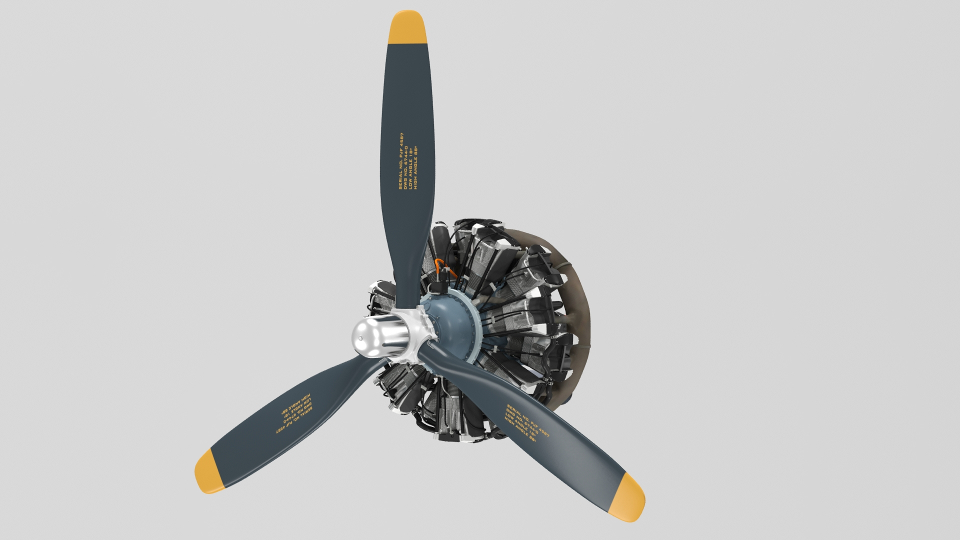 3D Radial Aircraft Engine - TurboSquid 2038055