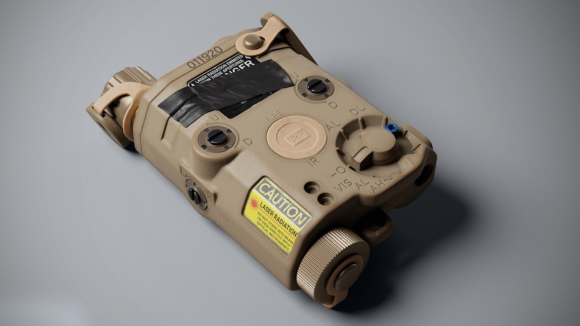 3D PEQ-15 Laser Aiming Device With Flashlight - TurboSquid 2214403