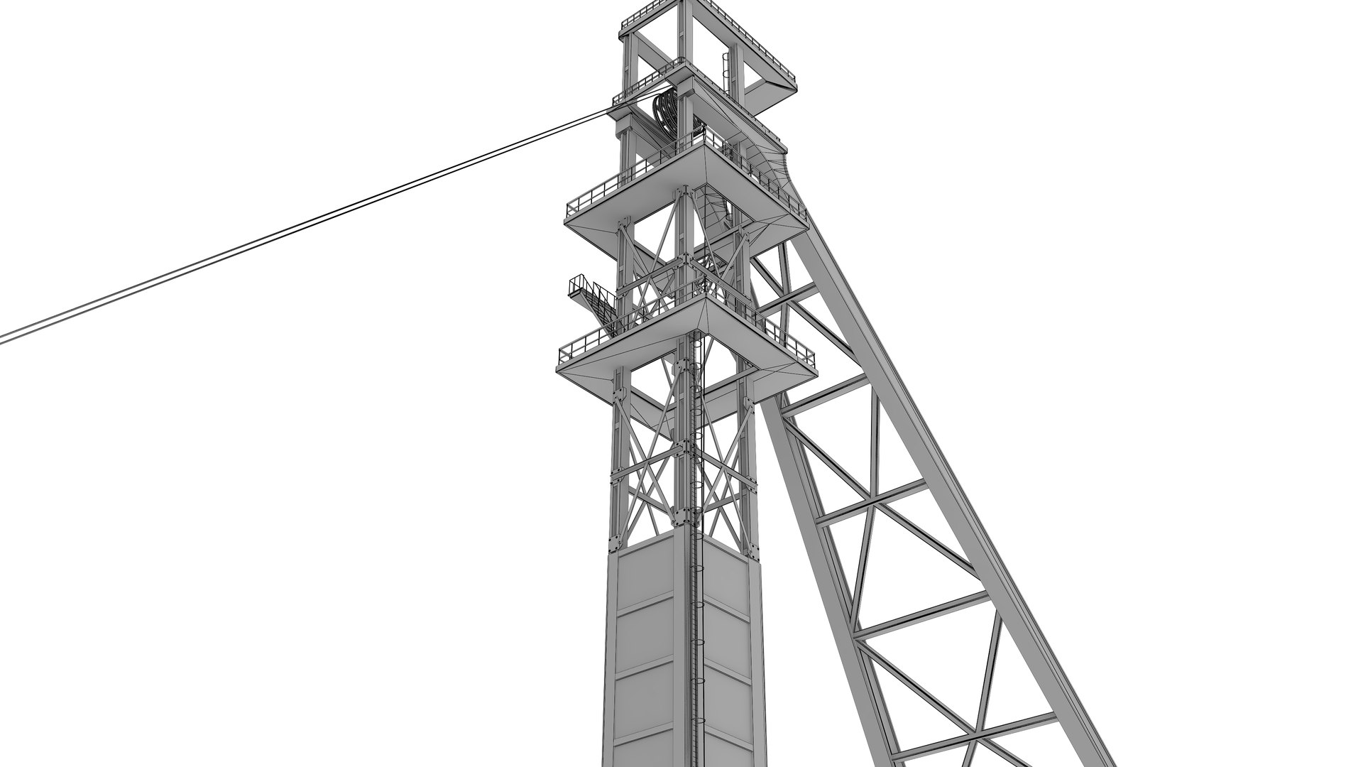 Mining Headframe 3D Model - TurboSquid 2210708
