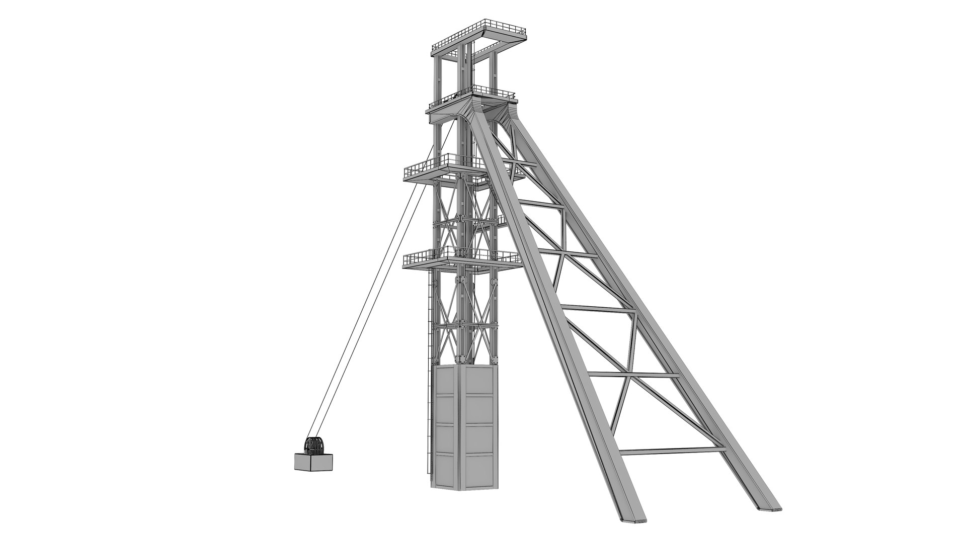 Mining Headframe 3D Model - TurboSquid 2210708