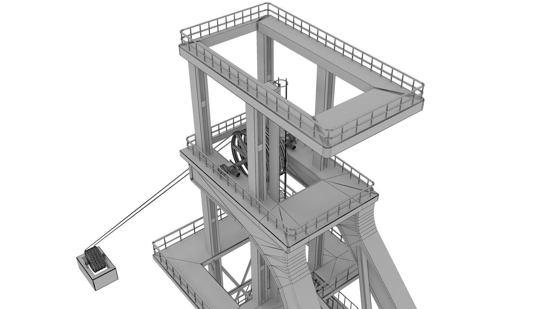 Mining Headframe 3D Model - TurboSquid 2210708