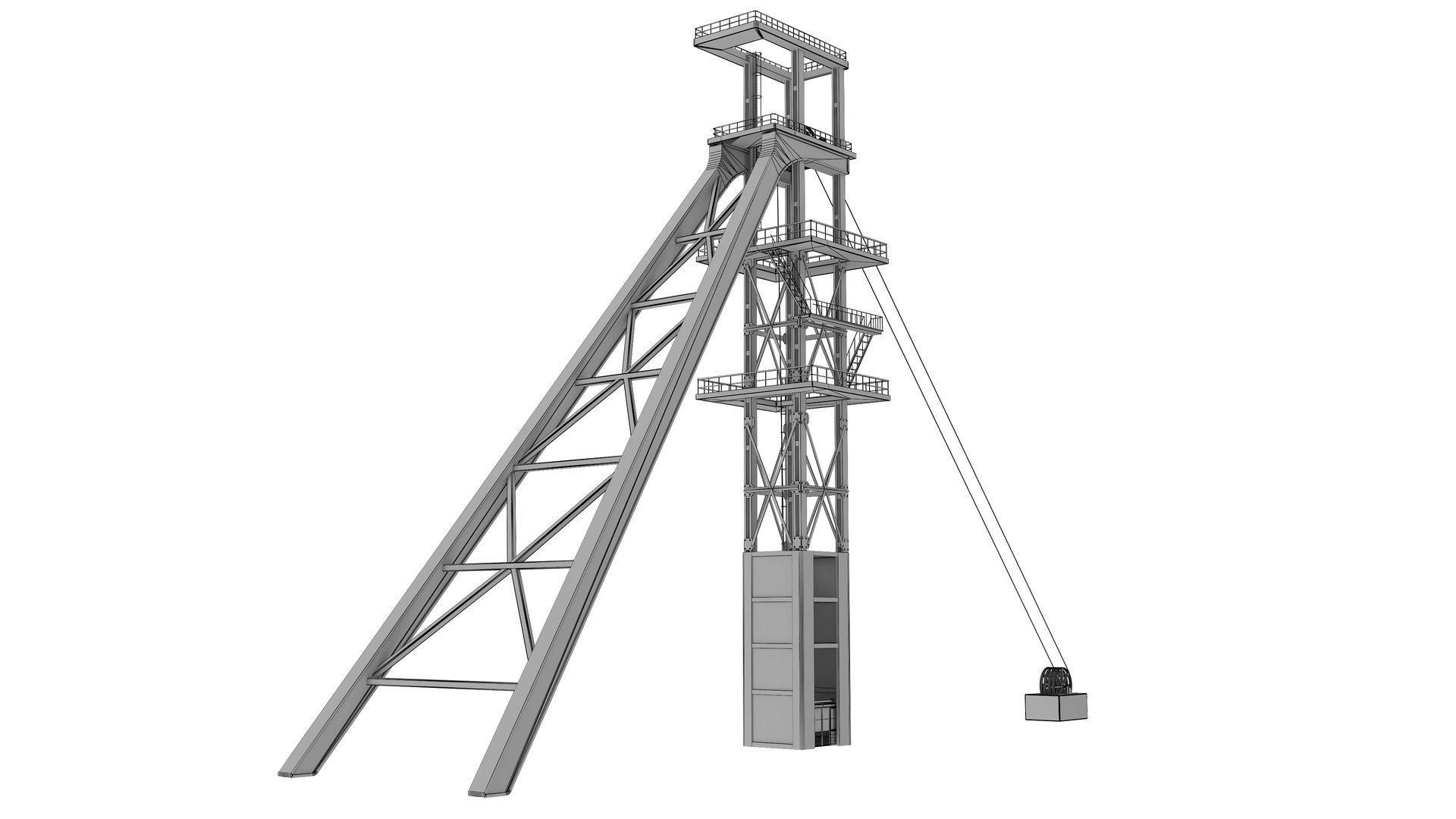 Mining Headframe 3D Model - TurboSquid 2210708
