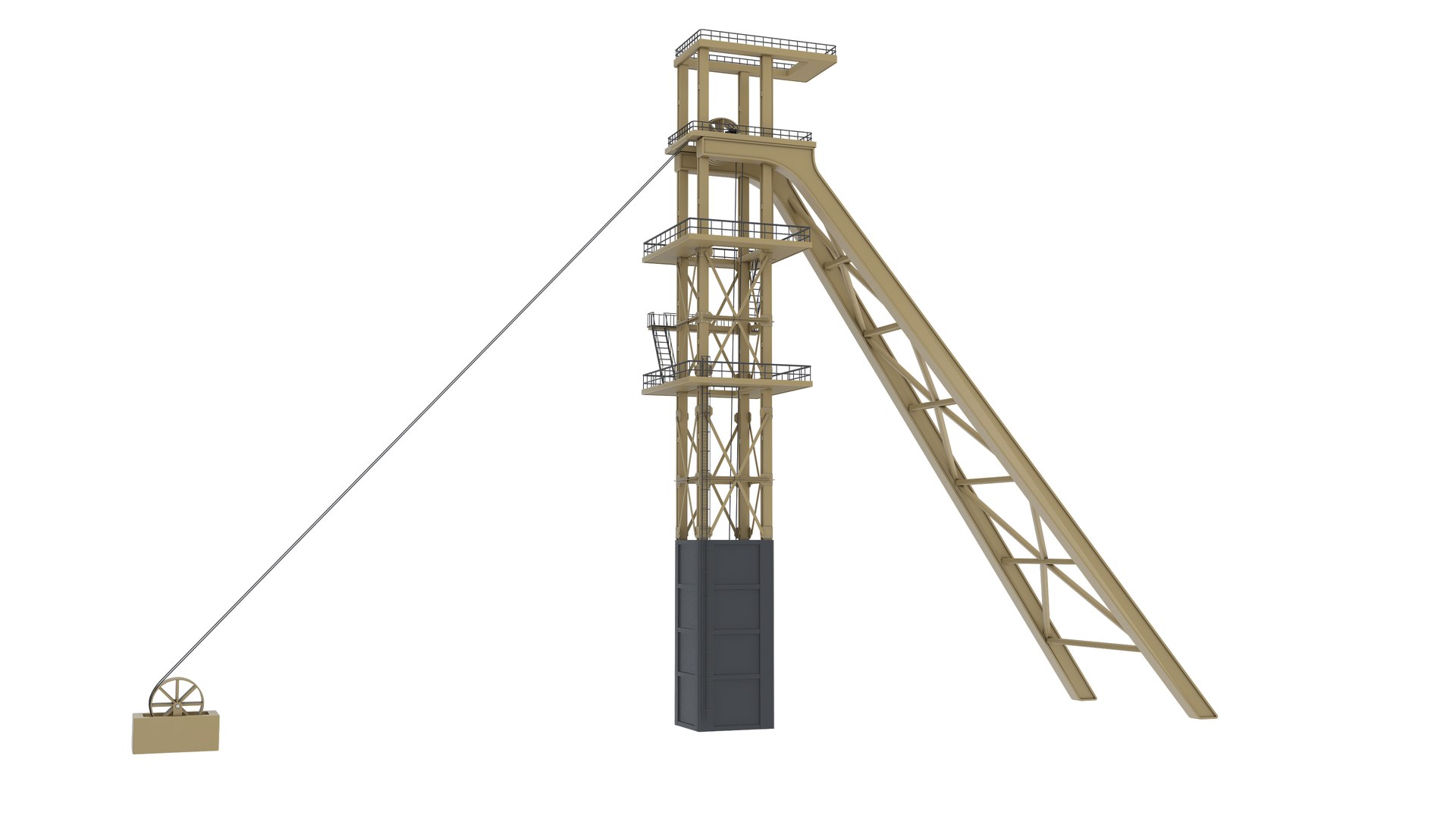 Mining Headframe 3D Model - TurboSquid 2210708