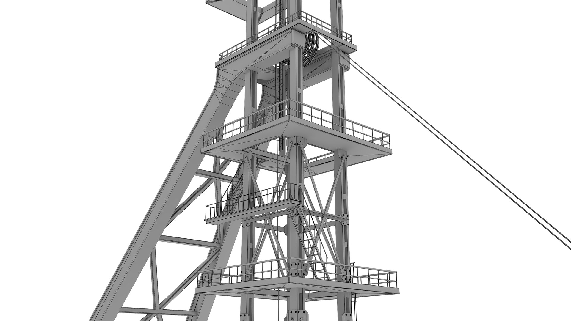Mining Headframe 3D Model - TurboSquid 2210708
