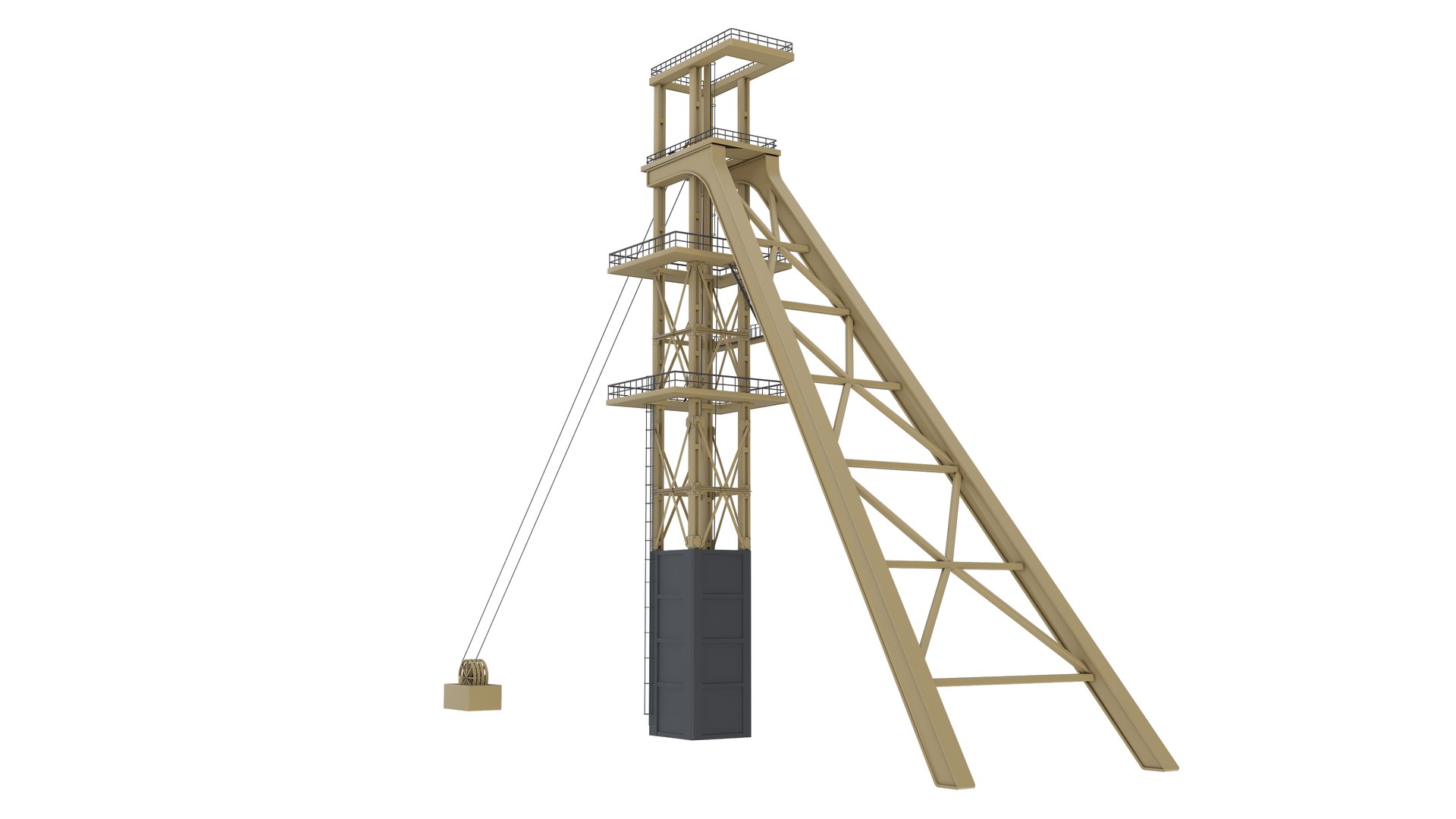 Mining Headframe 3D Model - TurboSquid 2210708