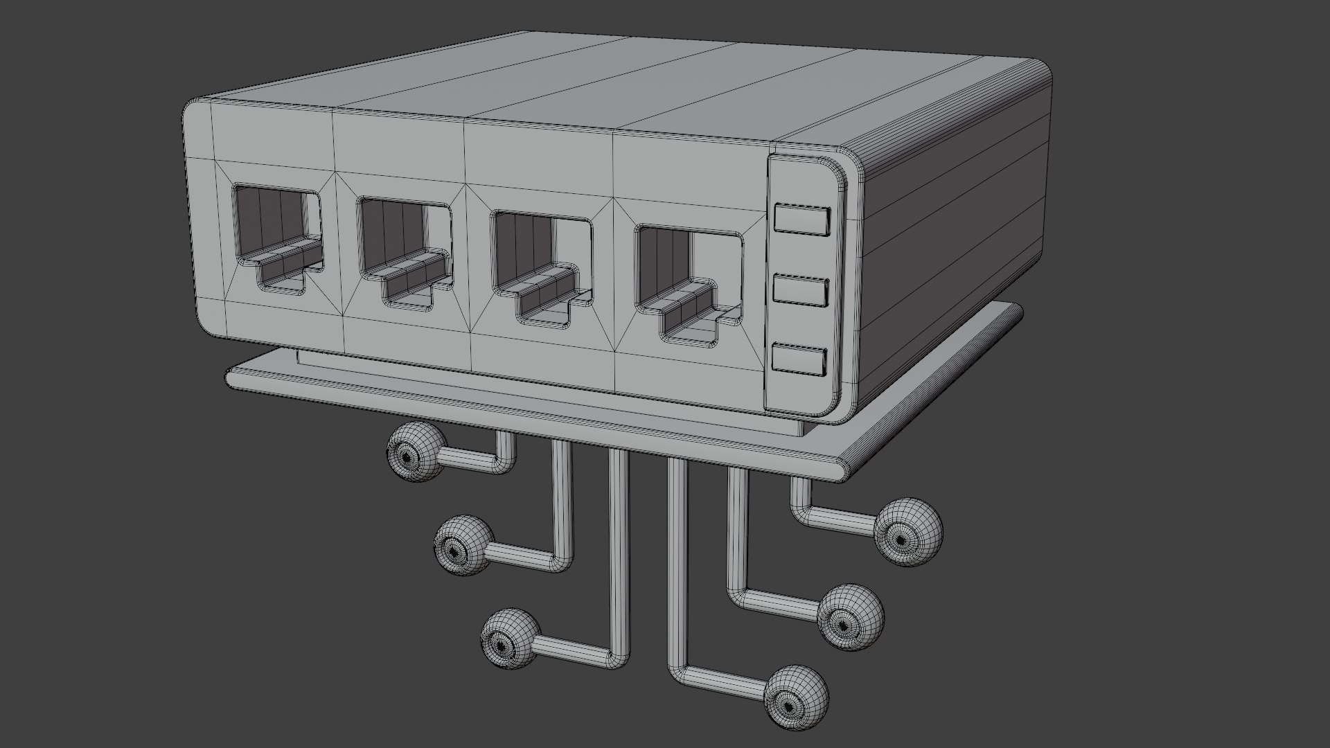 3D Model 3d Icon Of Switch Network Device On Computer Network For ...
