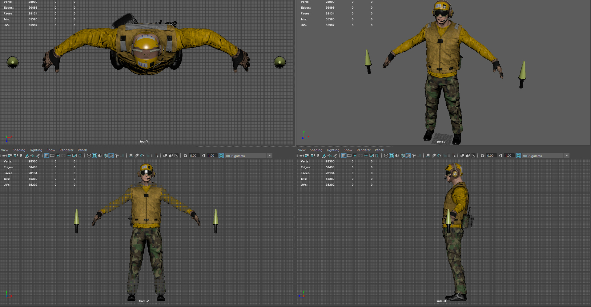 US NAVY Flight Deck Crew 3D model - TurboSquid 1775362