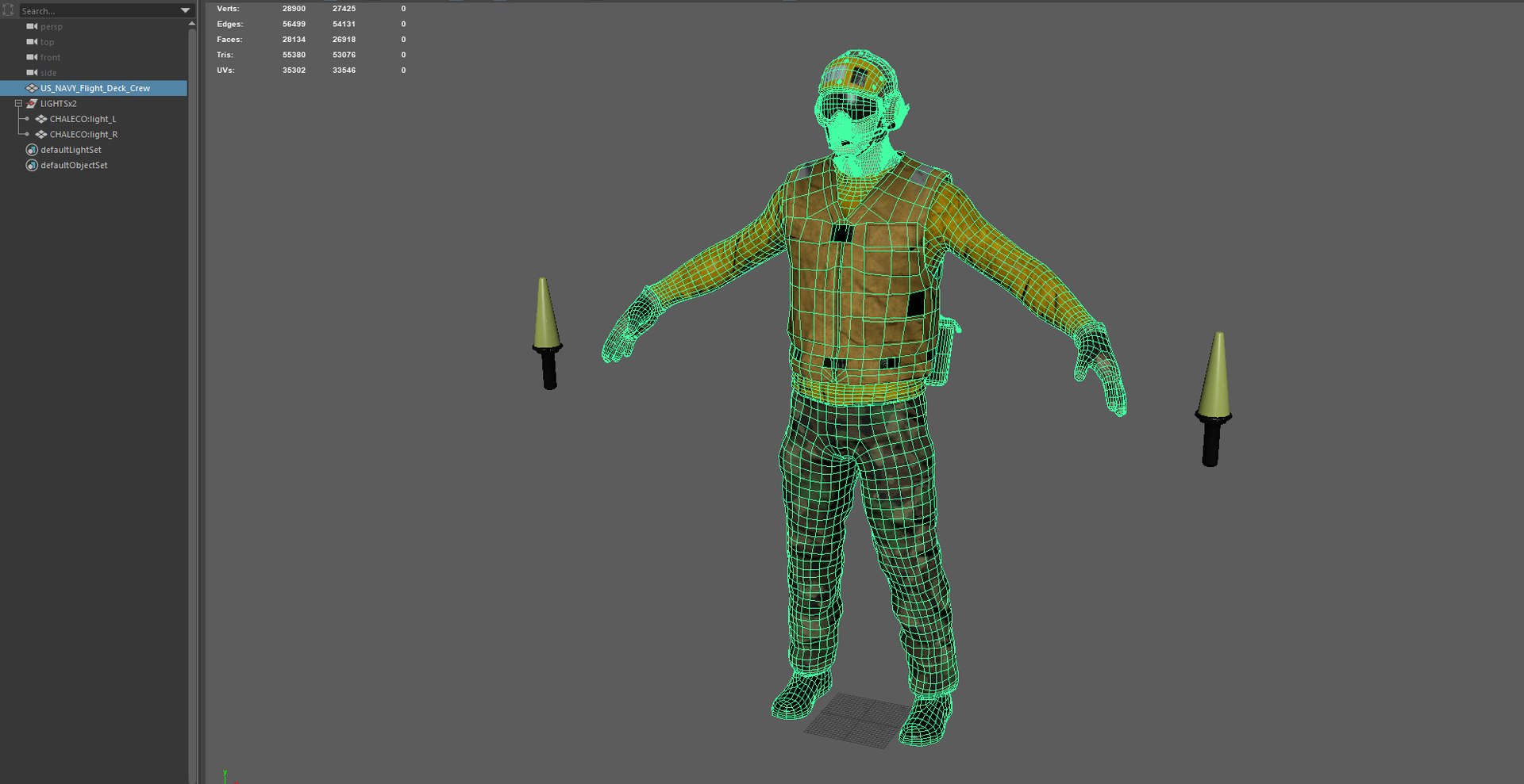 US NAVY Flight Deck Crew 3D Model - TurboSquid 1775362