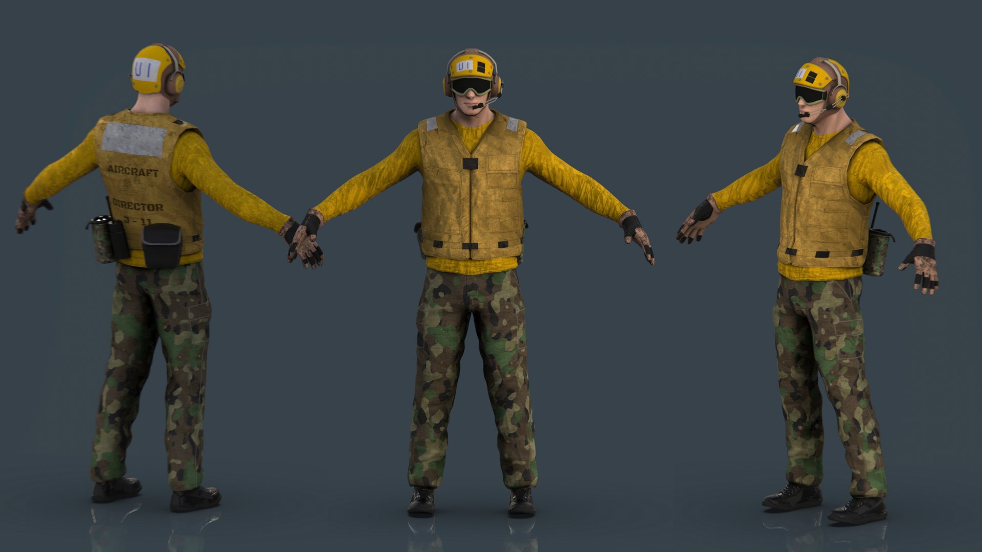 US NAVY Flight Deck Crew 3D model - TurboSquid 1775362