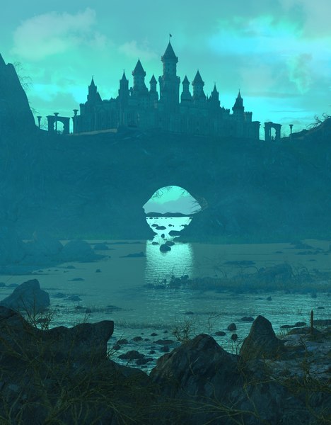 Castle fantasy moon 3D model - TurboSquid 1711532