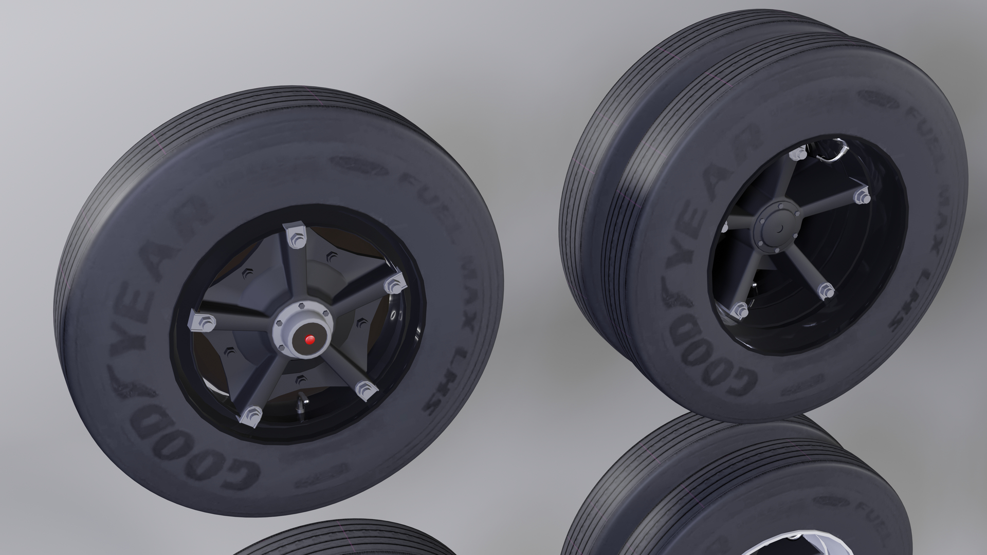 Semi wheels package 3D - TurboSquid 1793207