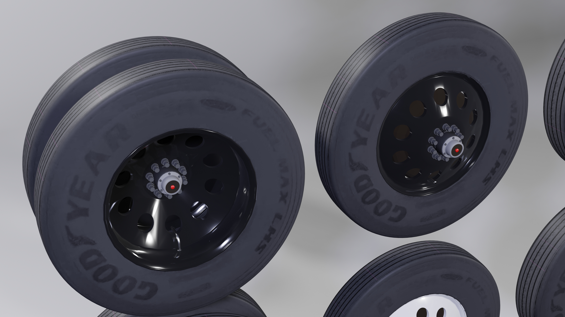 Semi wheels package 3D - TurboSquid 1793207